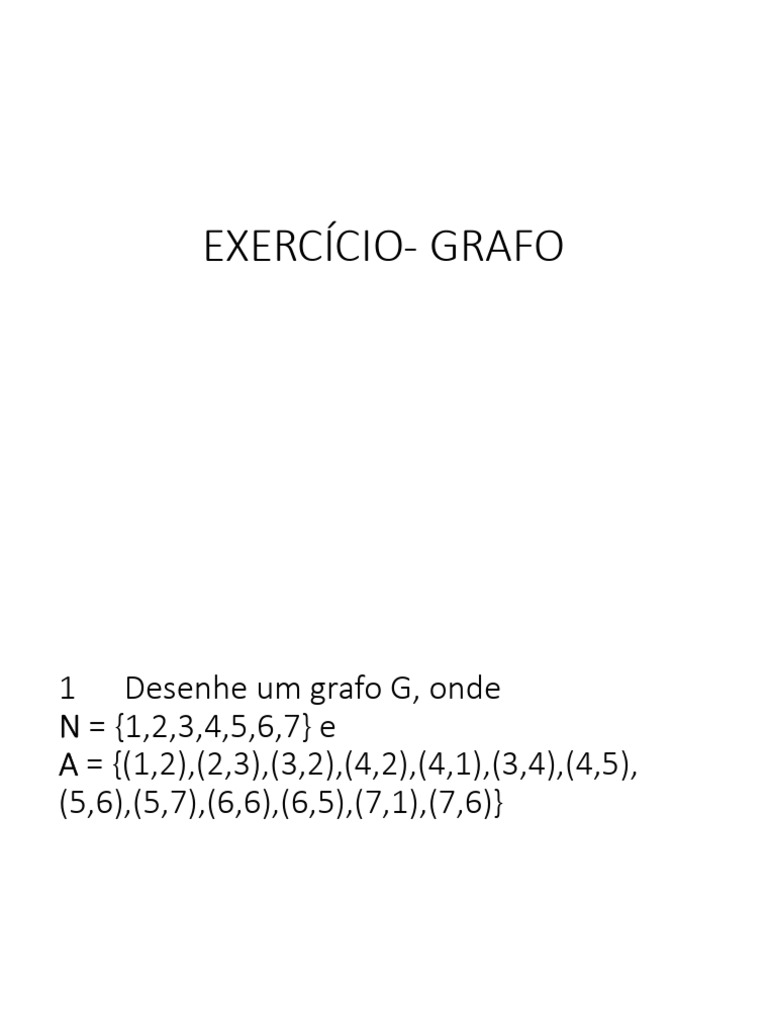 Correcao Exercício Grafo | PDF | Teoria dos Gráficos | Analise matemática