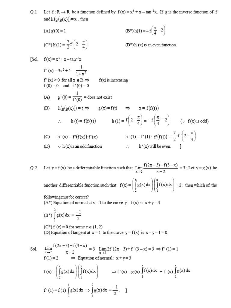 Aod Sheet 5 MCQ (BMDP) With Answers - 064539 | PDF | Monotonic Function | Analysis
