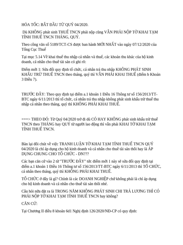 Thuế TNCN | PDF