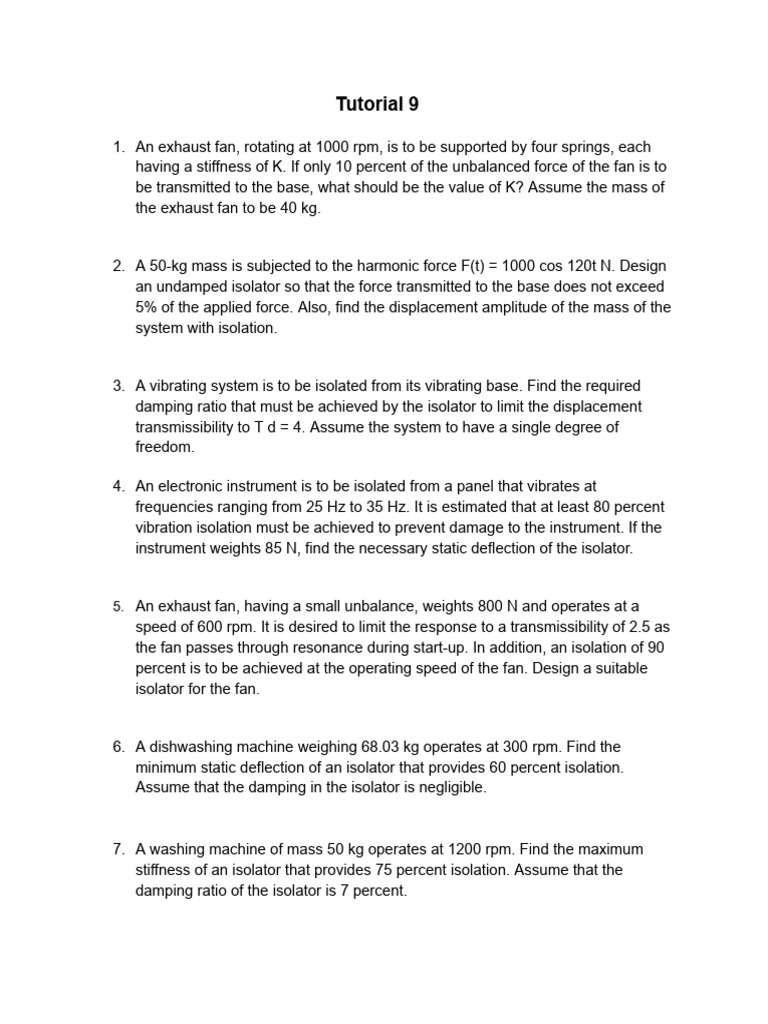 Tutorial 9 Q | PDF Tutorial 9 Q | PDF