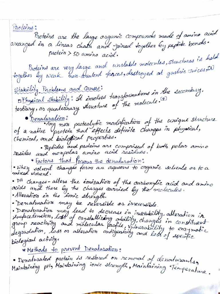 Protein and Protein Formulation | PDF | Molecular Biophysics ...