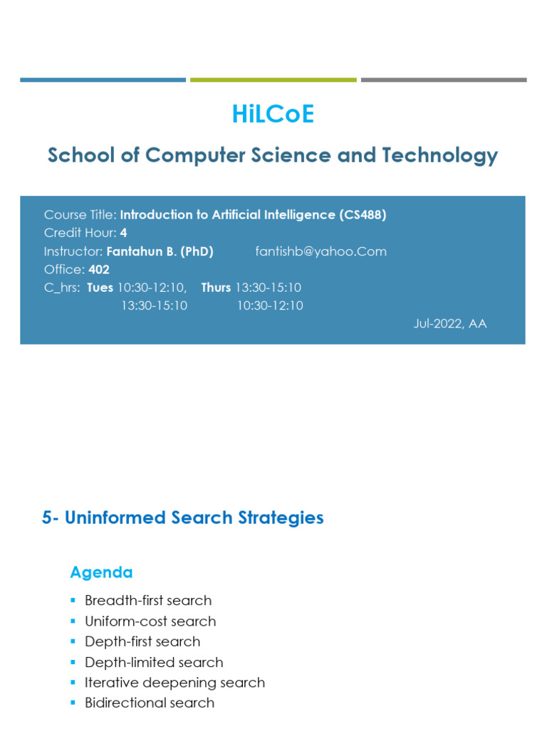 CS488 CH 5 Uninformed Search | PDF | Mathematical Relations | Computational Problems