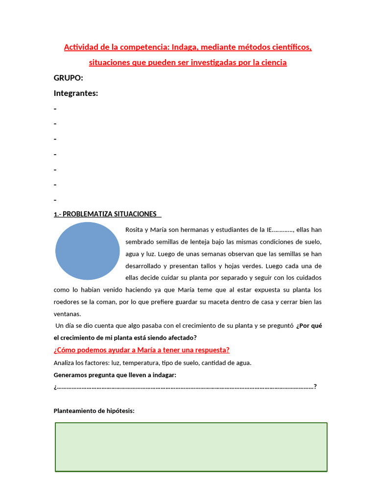 Indaga-Proceso Didáctico-1 | PDF