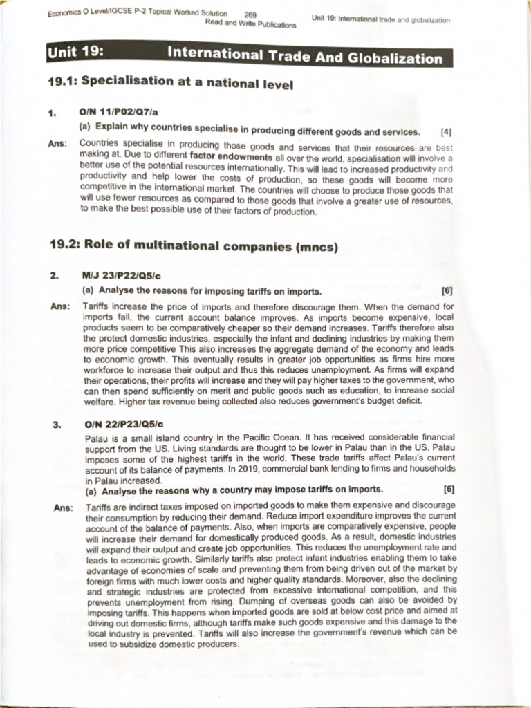 Trade and Globalisation | PDF