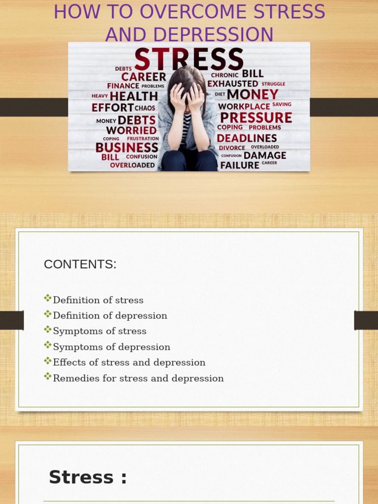 How To Overcome Stress and Depression | PDF | Major Depressive Disorder ...