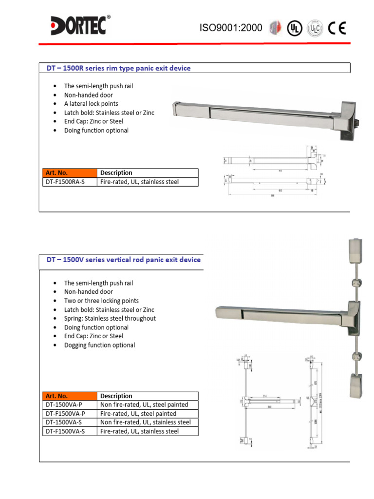 Ficha y Certificados Dortec-1 | PDF