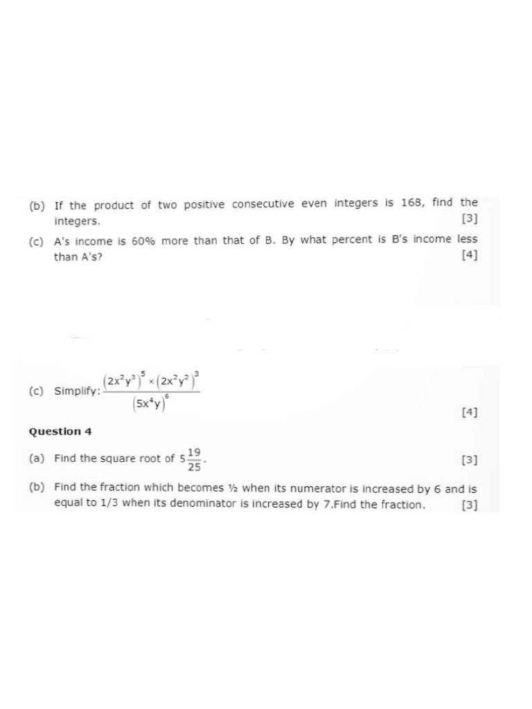 Maths (ICSE) Paper 1 | PDF