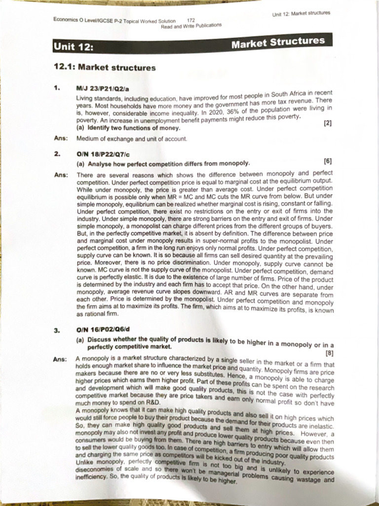 Market Structures | PDF