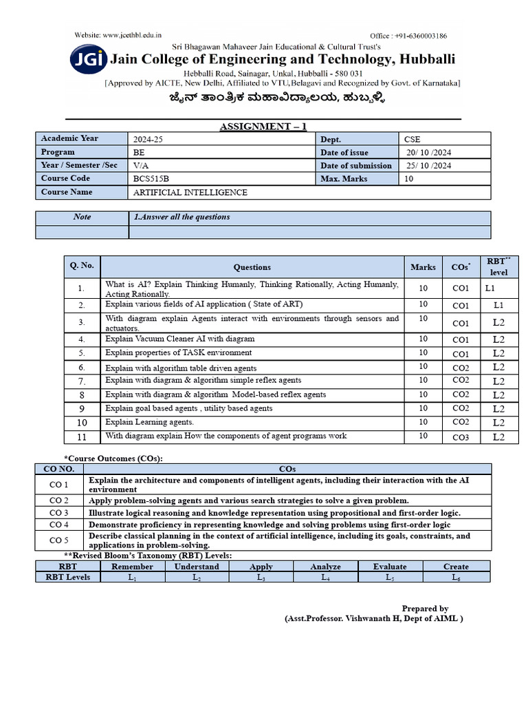 Ai Assignment | PDF | Artificial Intelligence | Intelligence (AI) & Semantics