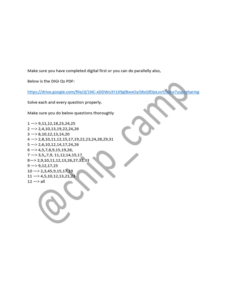 DIGI Qs PDF Question Guide | PDF