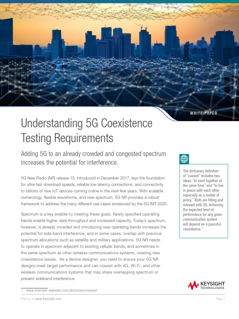 Understanding 5 GCoexistence Testing Reqs | PDF | Radio Spectrum | 4 G
