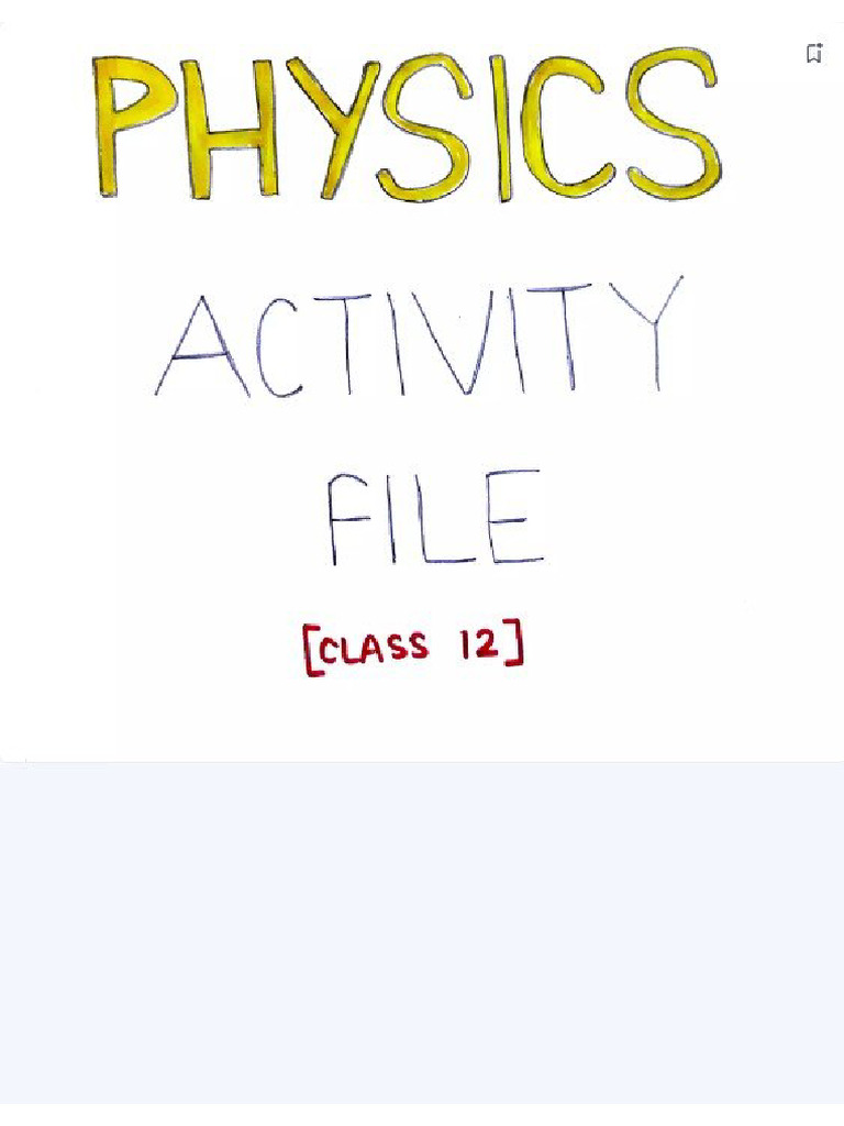 Physics Activity | PDF