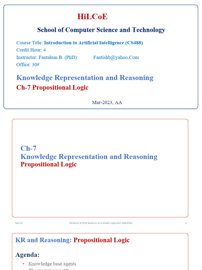 CS488 CH 7 Propositional Logic | PDF | Logic | Logical Consequence CS488 CH 7 Propositional Logic | PDF | Logic | Logical Consequence