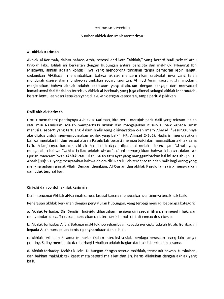 Resume KB 2 Modul 1 | PDF