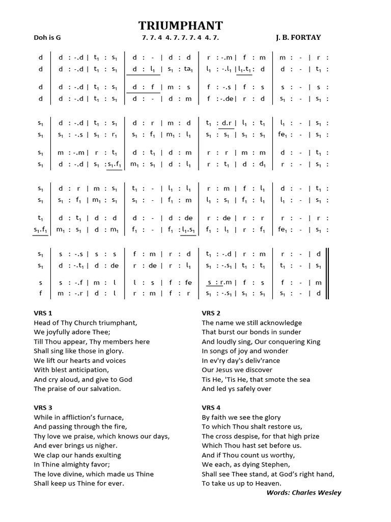 Head of Thy Church Triumphant | PDF | Thou | Religious Belief And Doctrine