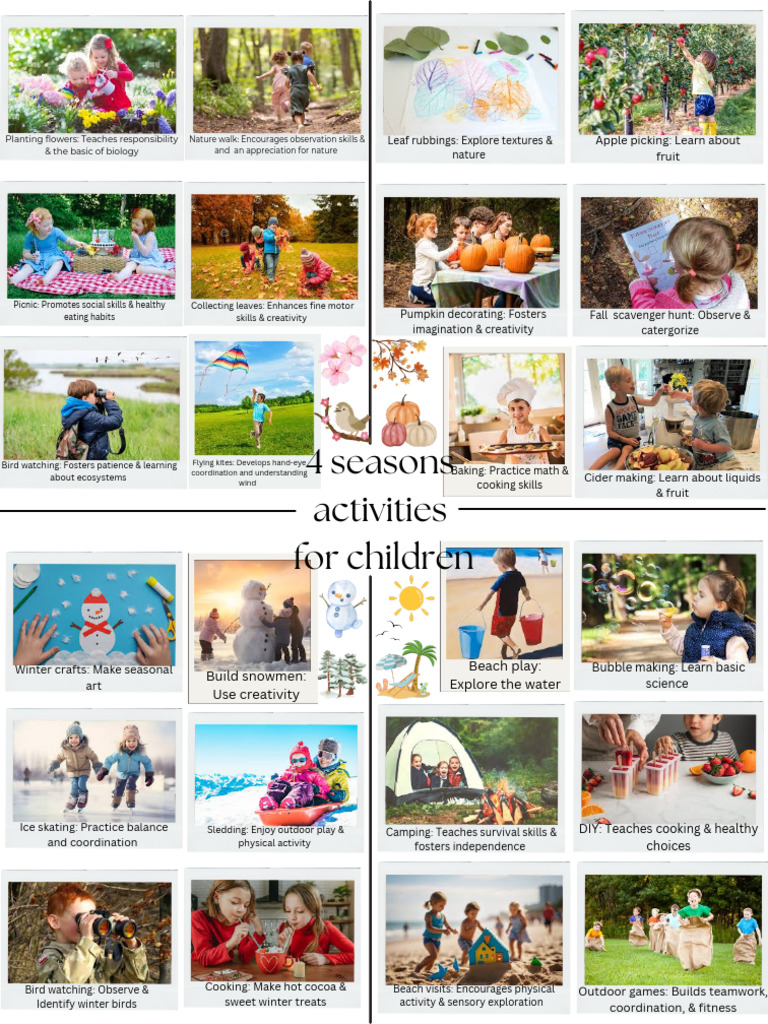 4 Seasons Activities For Children | PDF