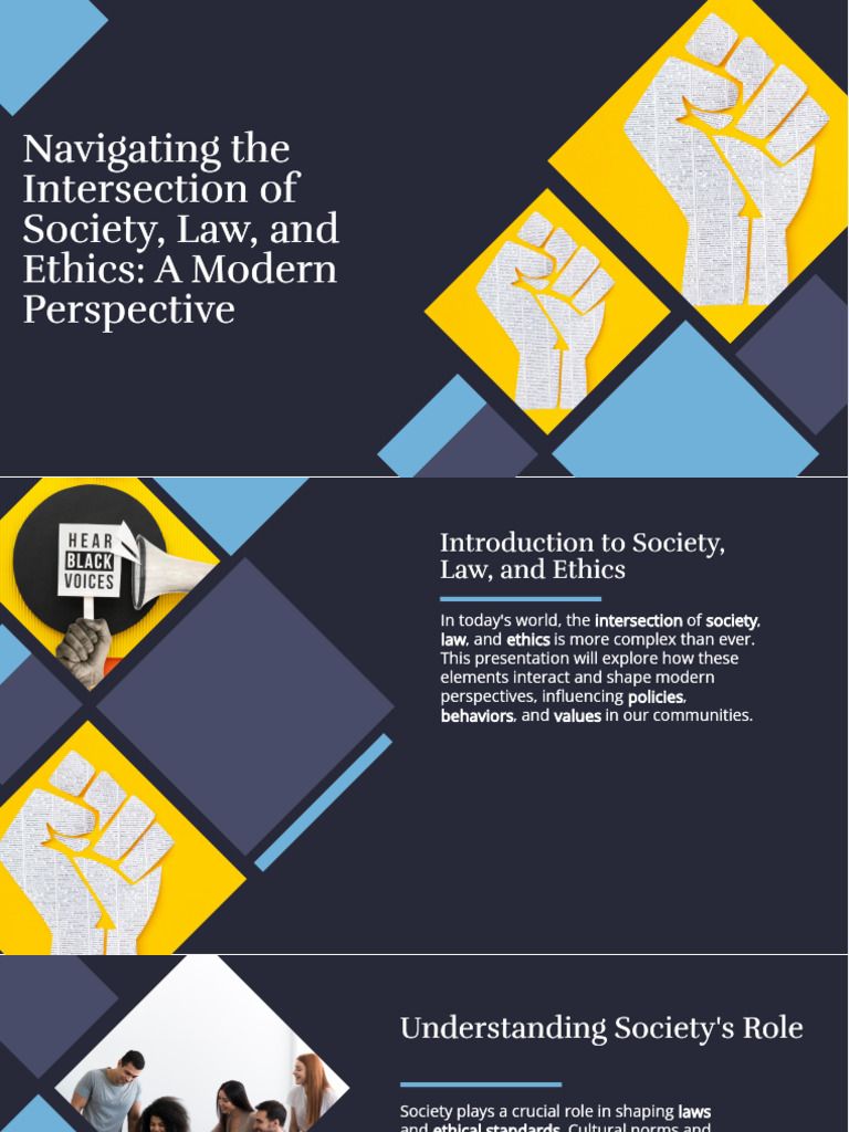 Slidesgo Navigating The Intersection of Society Law and Ethics A Modern ...