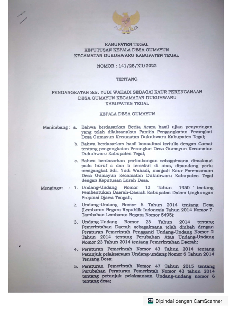 SK Kaur Perencanaan | PDF