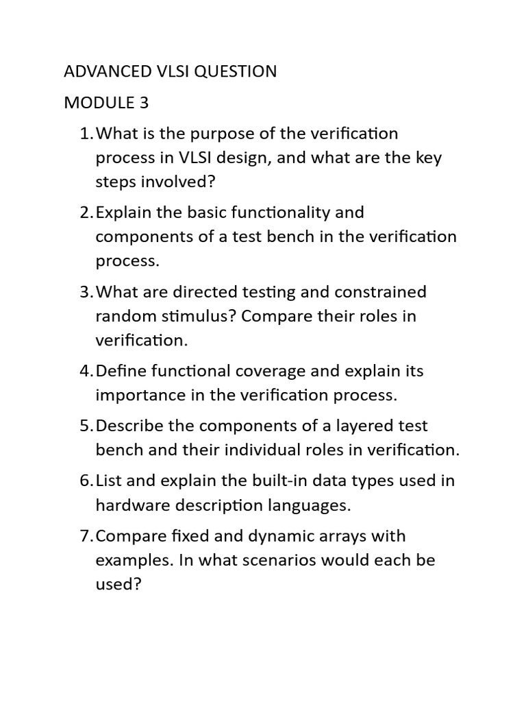 VLSI Verification Essentials | PDF