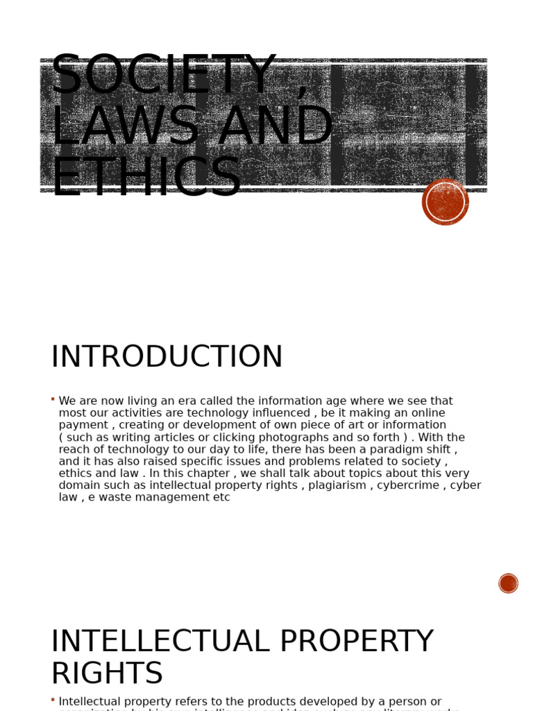 Society, Laws and Ethics | PDF | Phishing | Security Hacker