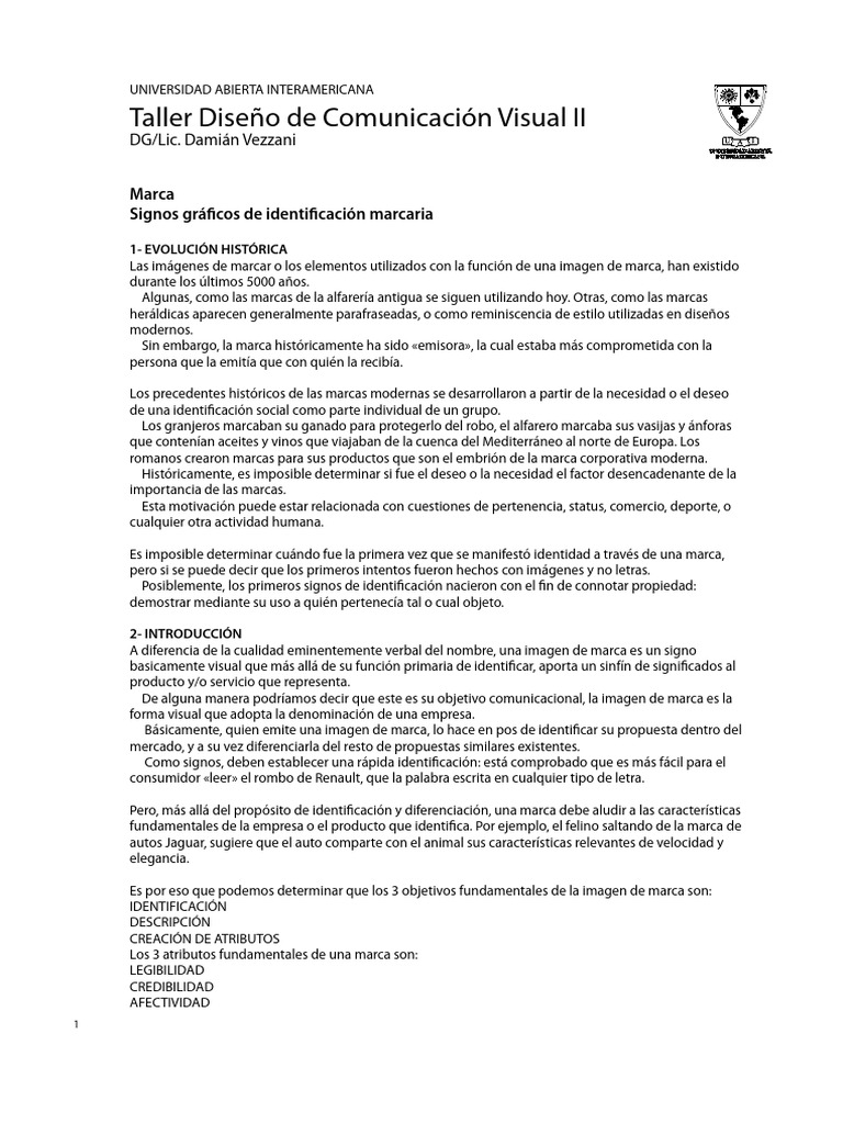 UAI TDCV2 TeoriaGeneraldeMarca | PDF | Marca | Tipografía