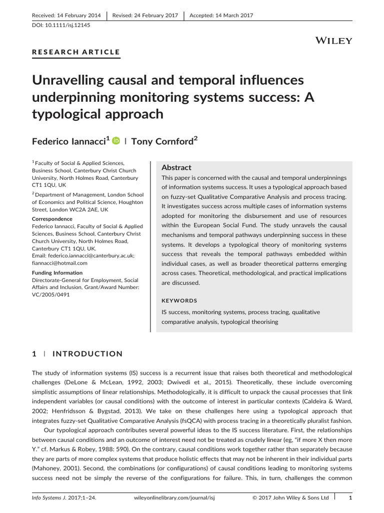 Unravelling Causal and Temporal Influences Underpinning Monitoring ...