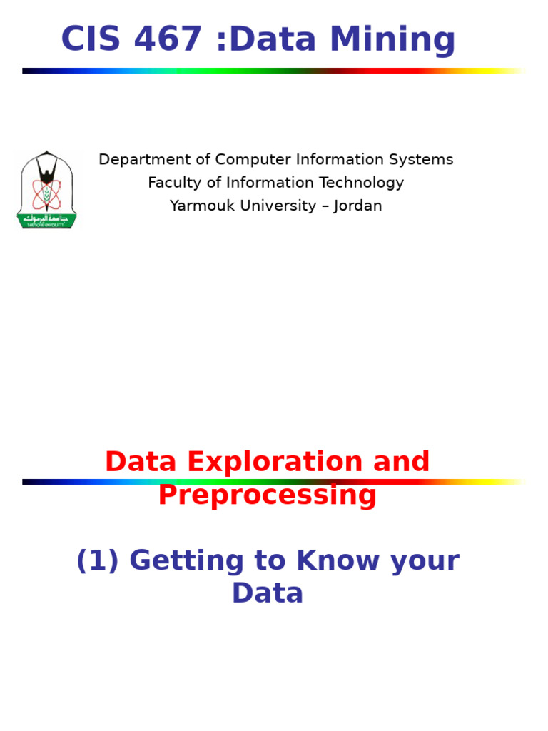 CIS 467 - Topic 2 - Data Exploration and Preprocessing | PDF | Skewness ...