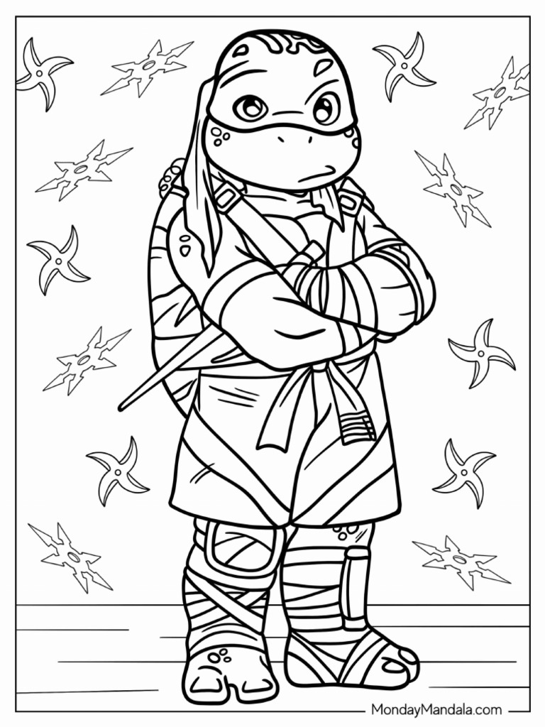 Young Raphael Pouting Coloring Page | PDF Young Raphael Pouting Coloring Page | PDF