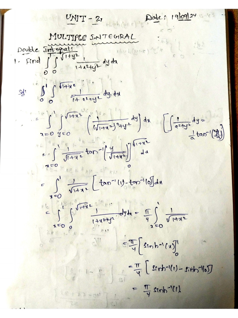 MVVC UNIT-2 (Multiple Integrals) | PDF