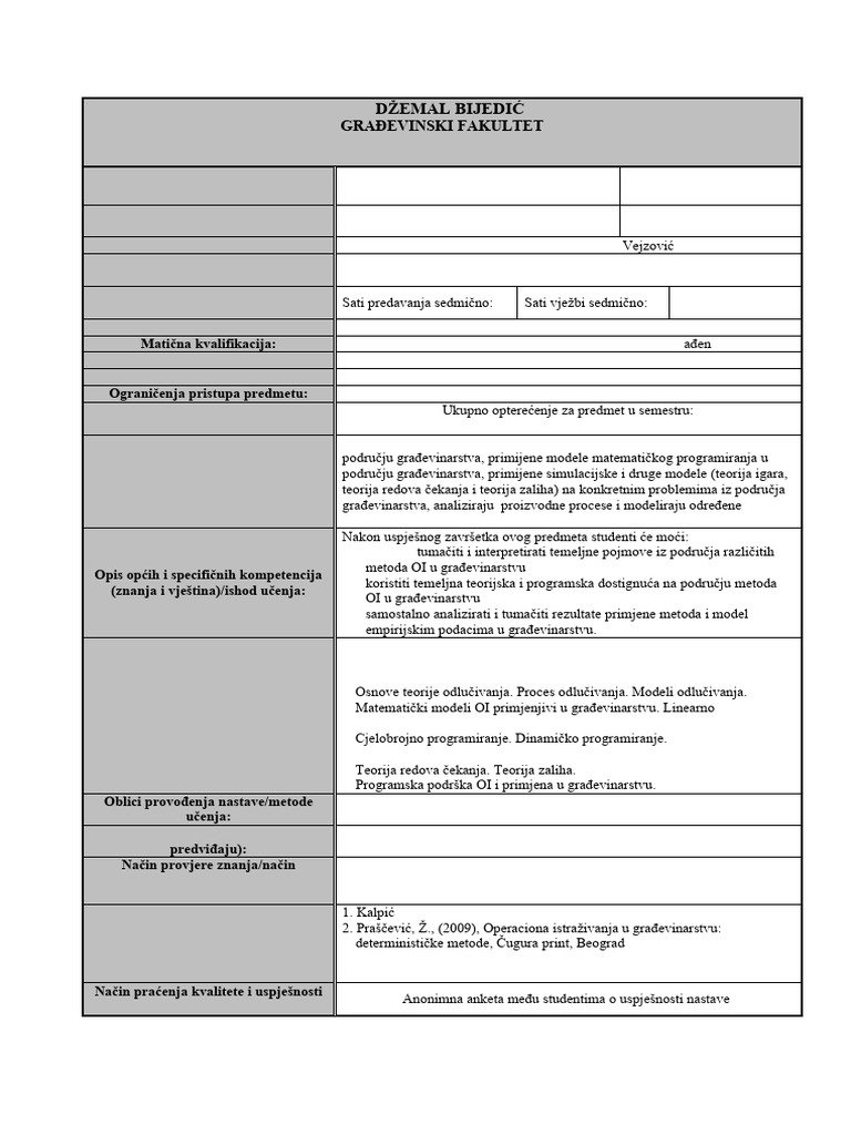 Operaciona Istrazivanja | PDF