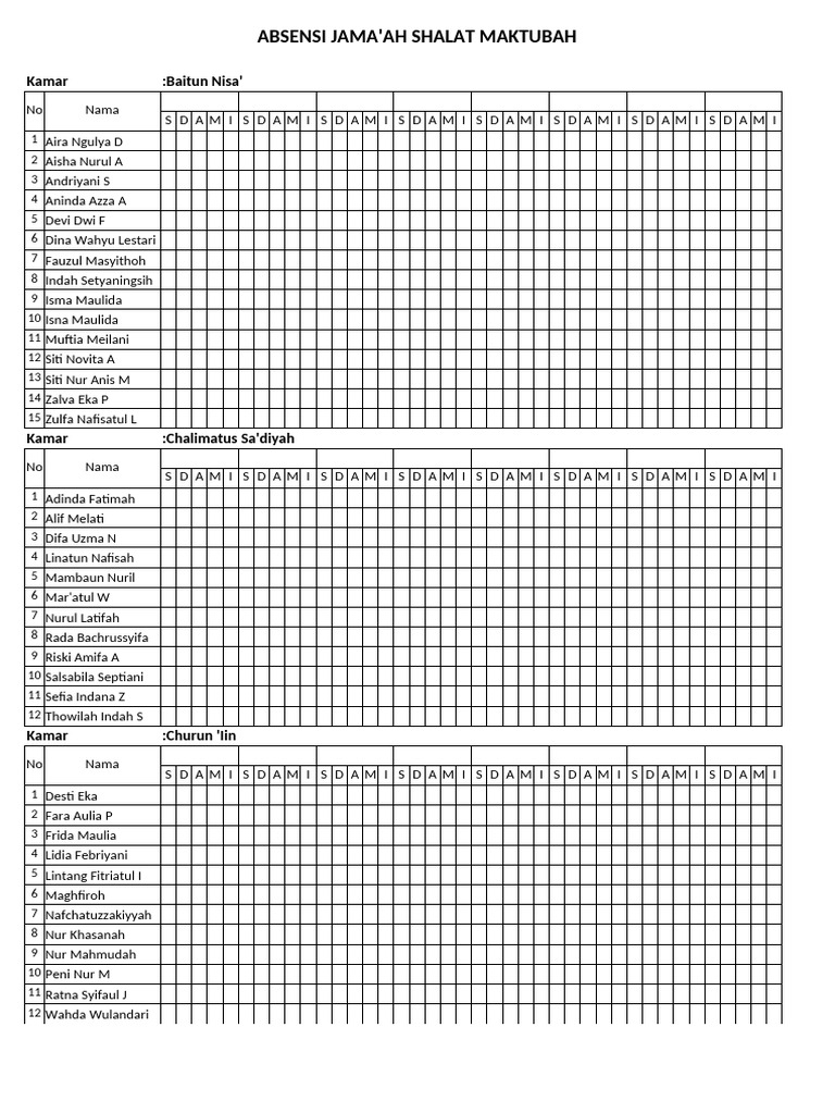 Absen Jamaah | PDF | Poetry