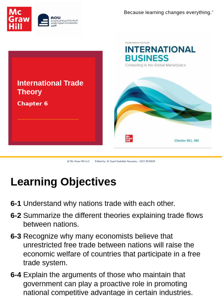 INTERNATIONAL MANAGEMENT Chapter 6 | PDF | Comparative Advantage | Free Trade