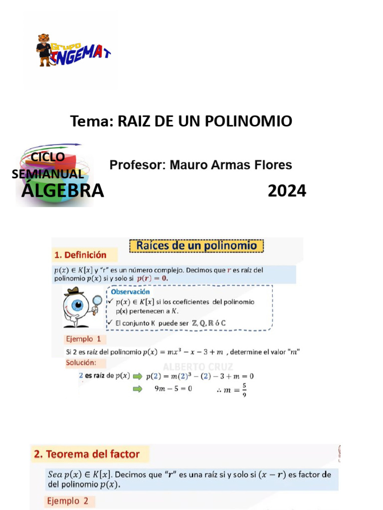 Raiz de Un Polinomio | PDF
