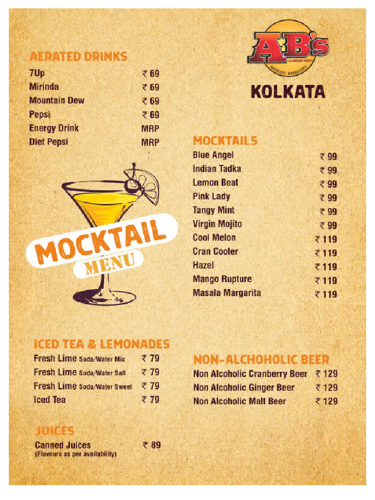 AB's Salt Lake Buffet Menu | PDF | Computers