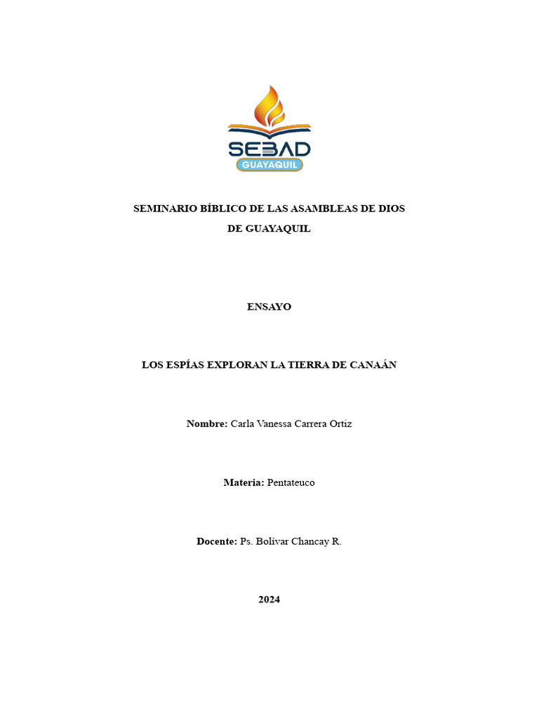 Carla Carrera Ensayo Espias | PDF | Libro de números | Moisés