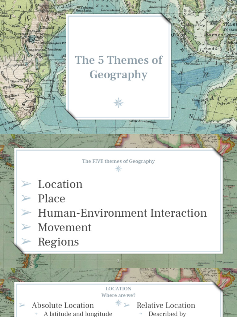 5 Themes of Geography | PDF | Geography | Natural Environment