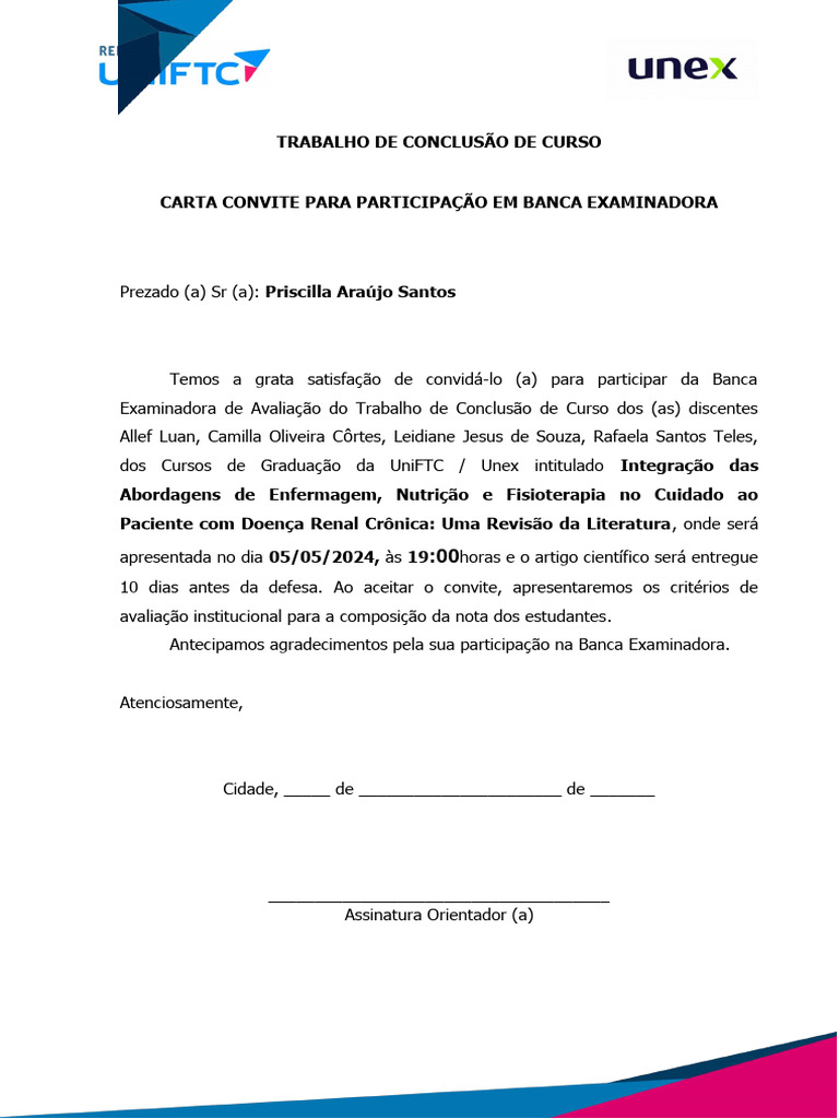 Carta Convite | PDF