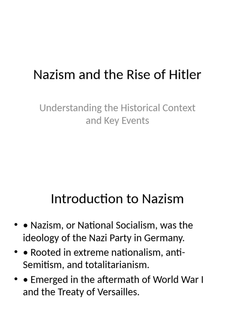Nazism and Rise of Hitler | PDF