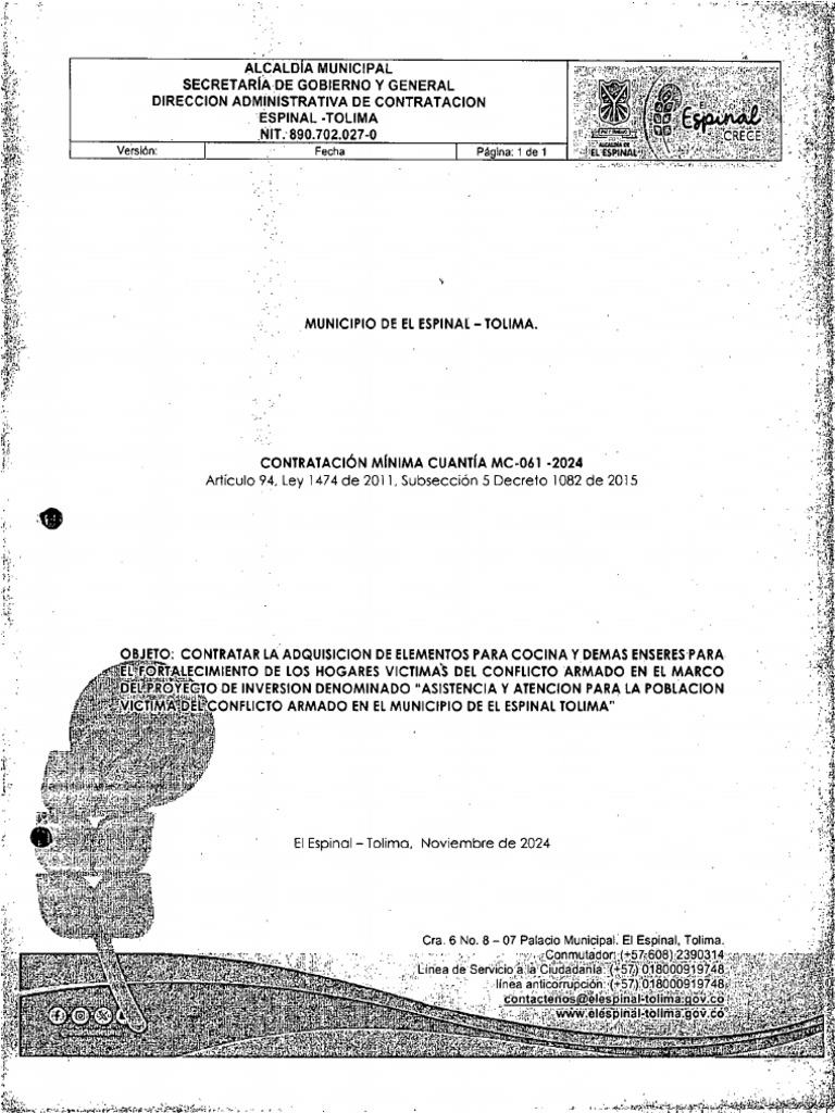 Invitacion Publica - MC 061-2024 | PDF