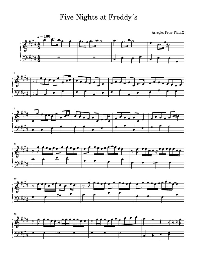 Five Nights at Freddy's Sheet Music | PDF