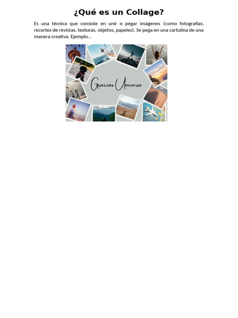 Qué Es Un Collage | PDF | Arte