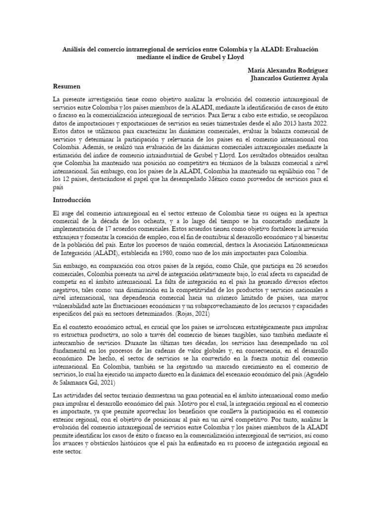 Maria Alexandra Rodriguez | PDF | America latina | Comercio