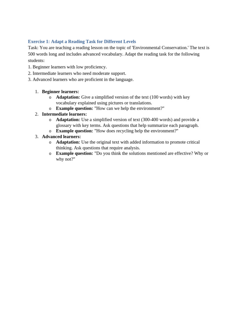 Adaptation Sample Answers | PDF | Language Arts & Discipline | Foreign ...