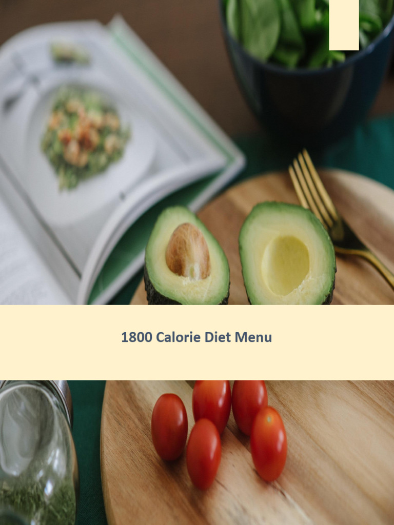 1800 Calorie Diet Menu | PDF | Salad | Pasta