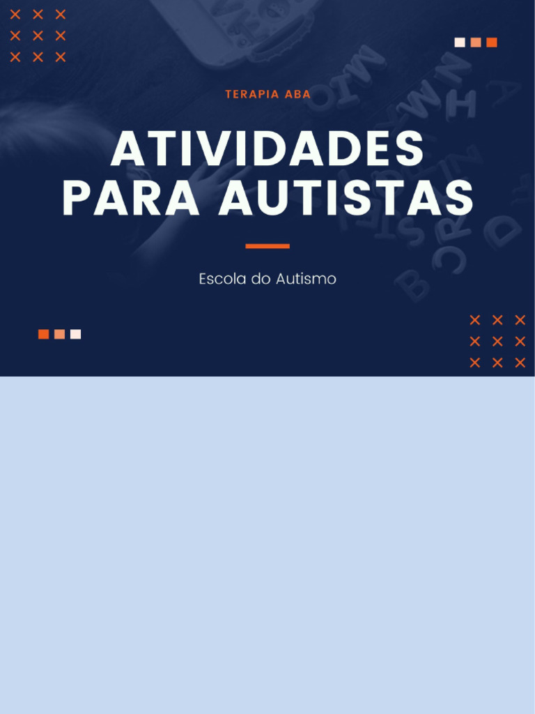 Atividades Diárias para Autismo | PDF | Espectro do autismo | Pensamento