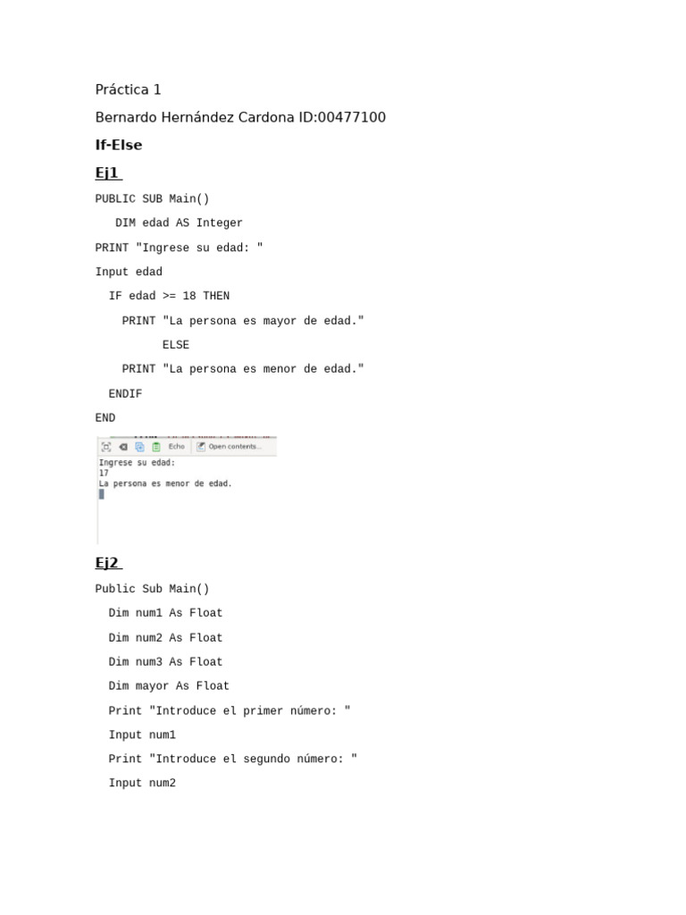 Ejercicios de Programación en If-Else | PDF | Programación de computadoras