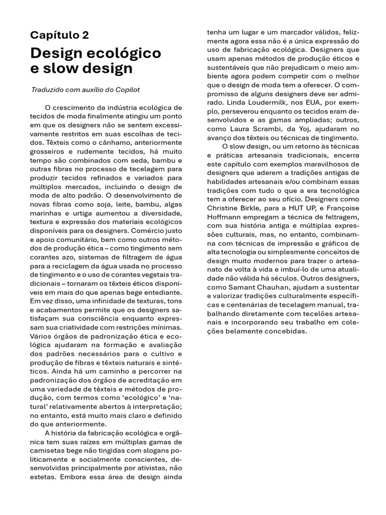 Acabamentos Ecológicos na Moda | PDF | Moda | Têxteis