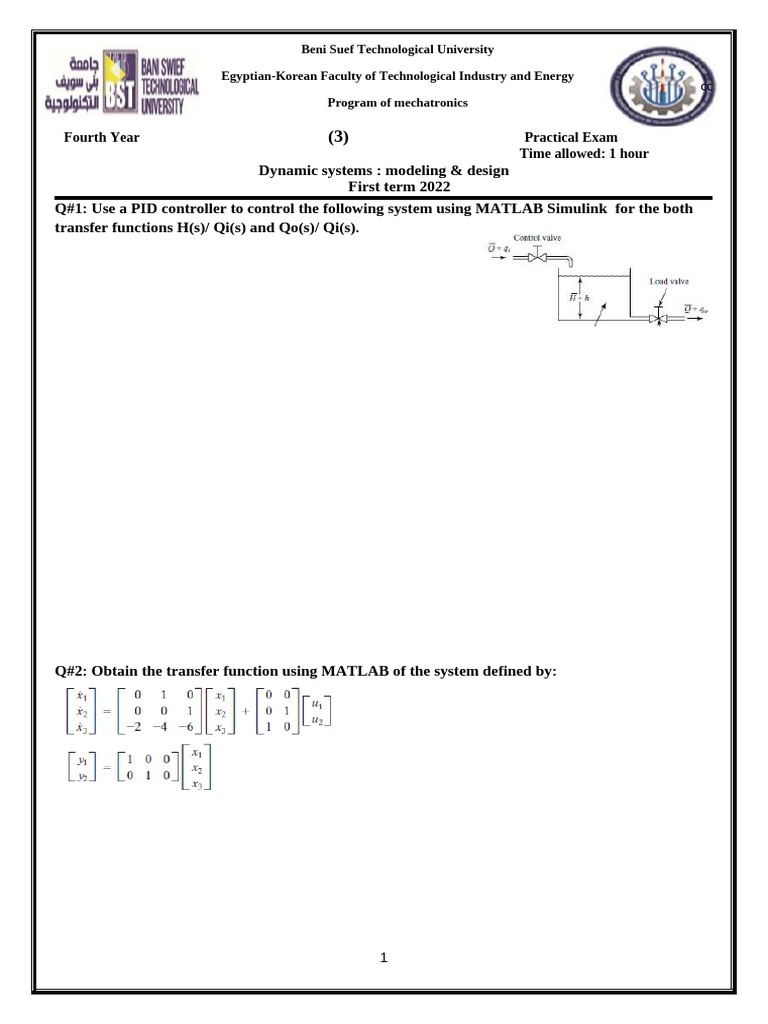 Dynmic Systems Practical | PDF