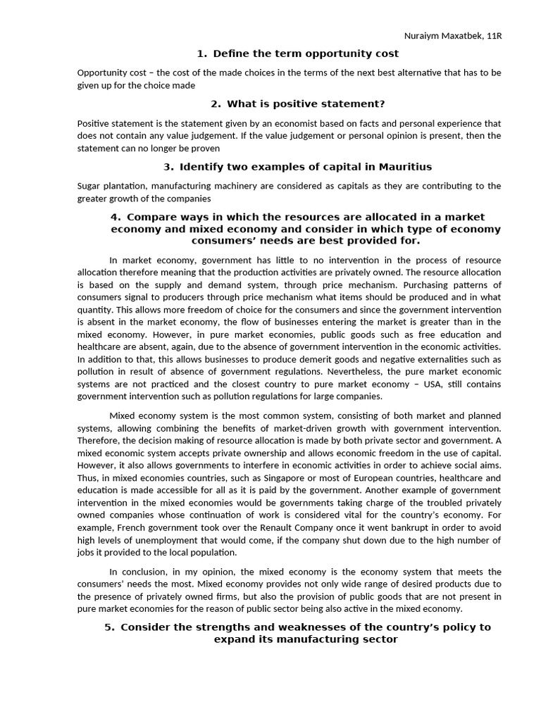 Economics | PDF | Market (Economics) | Market Economy