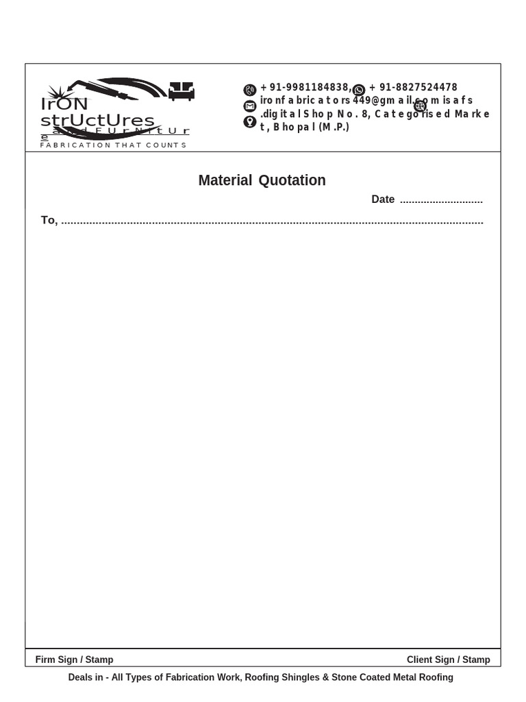 Empty Quotation Template | PDF